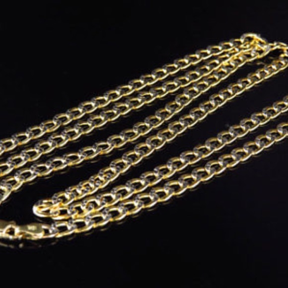 Accessories | Real Gold Diamond Cut Cuban Link Chain 24 Inch | Poshmark